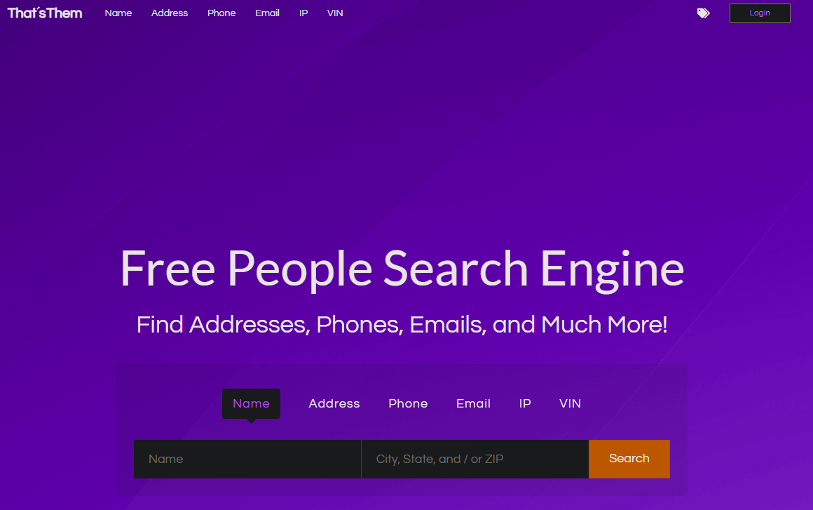 ThatsThem is a people search website that provides access to various types of public records ...