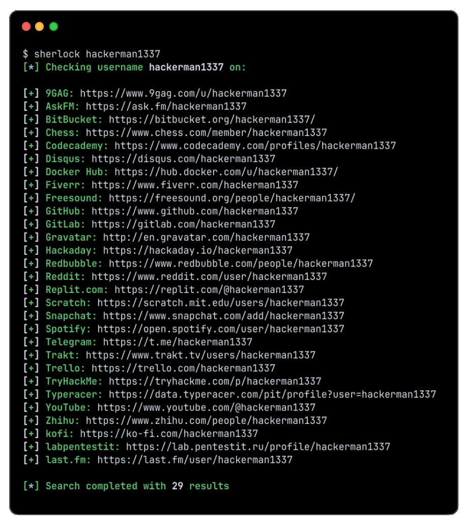 Sherlock - OSINT Tool