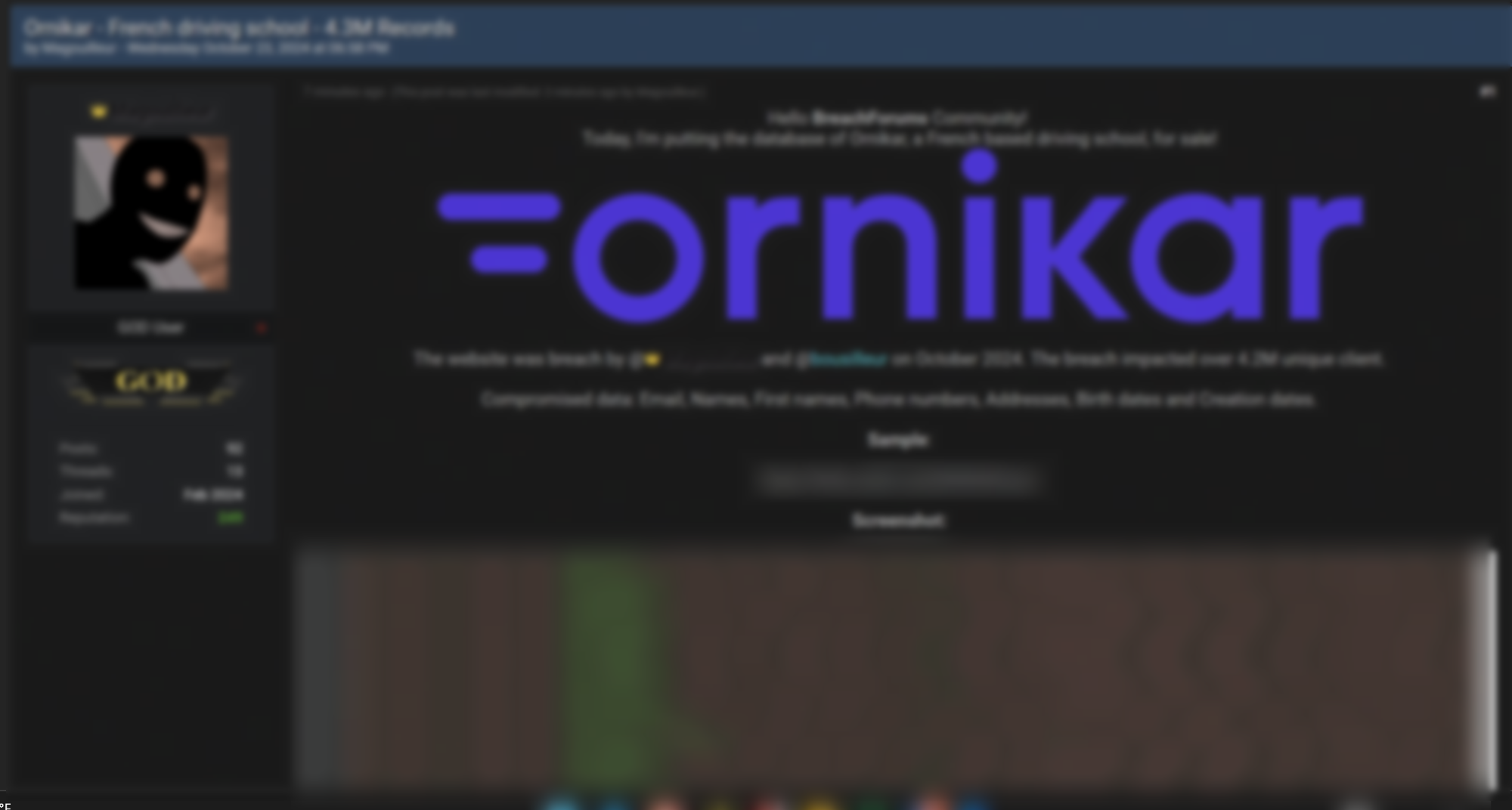 Magouilleur and bousilleur are Allegedly Selling the Database of Ornikar