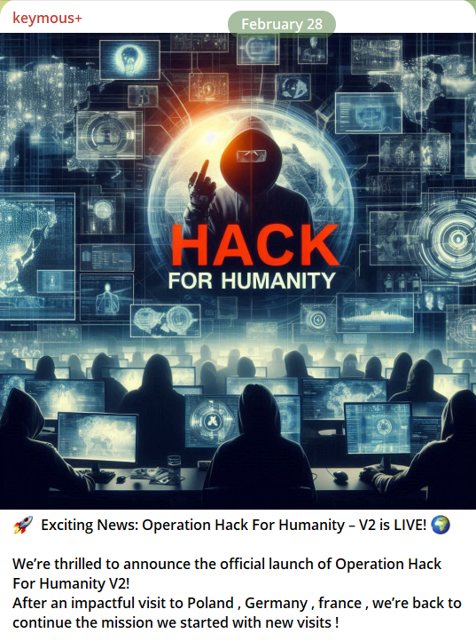 Keymous+ Announces Operation Hack For Humanity V2