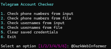 Telegram Account Checker: A Python script to check Telegram accounts ...
