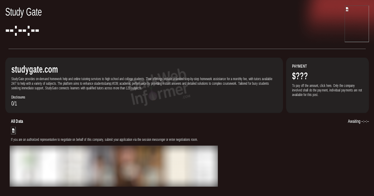 StudyGate Falls Victim to Kill Security Ransomware