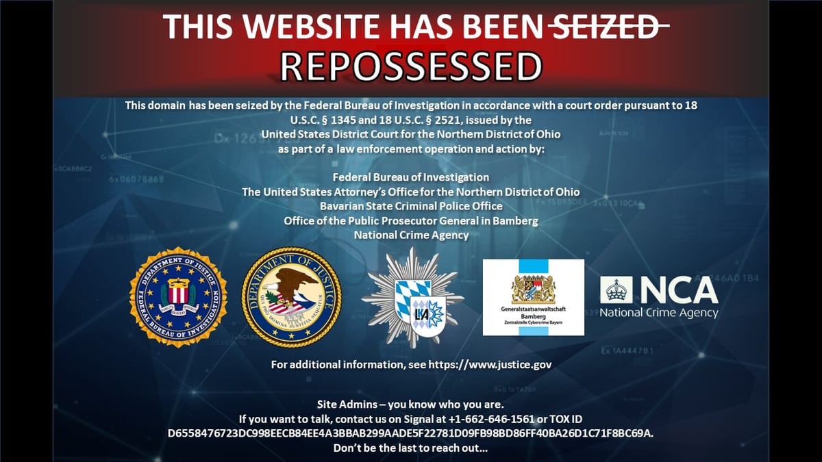 FBI and Other Agencies Seize Dispossessor Ransomware