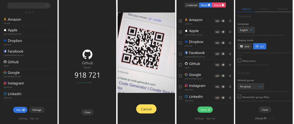 2FAuth: A Web app to manage your Two-Factor Authentication (2FA ...