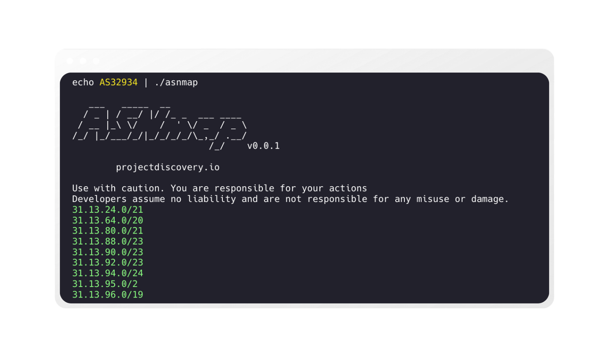 Asnmap: Go CLI and Library for quickly mapping organization network ranges using ASN information