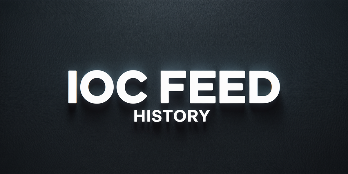Real-time IOC Feed history delivering up-to-date indicators of ...