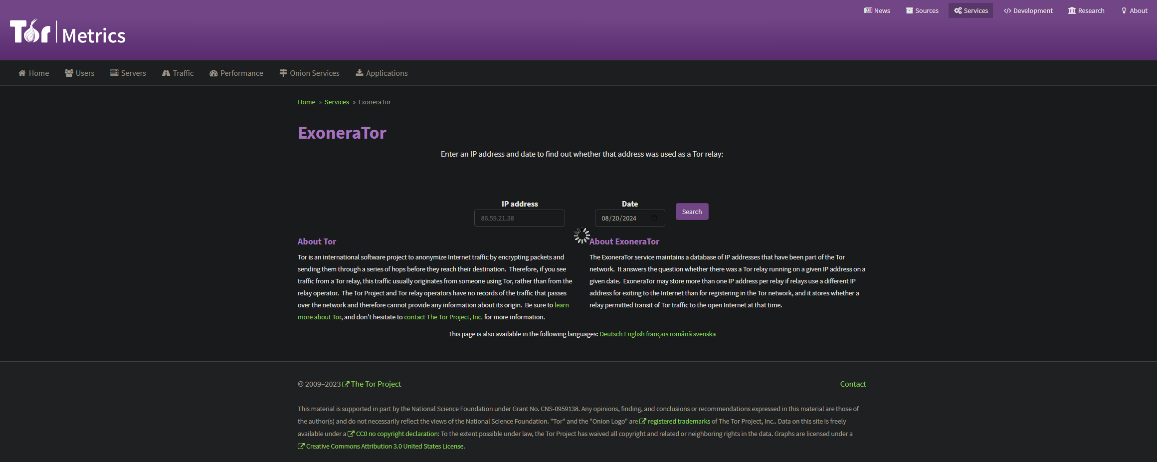 ExoneraTor: A Service Provided by The Tor Project that allows you to ...